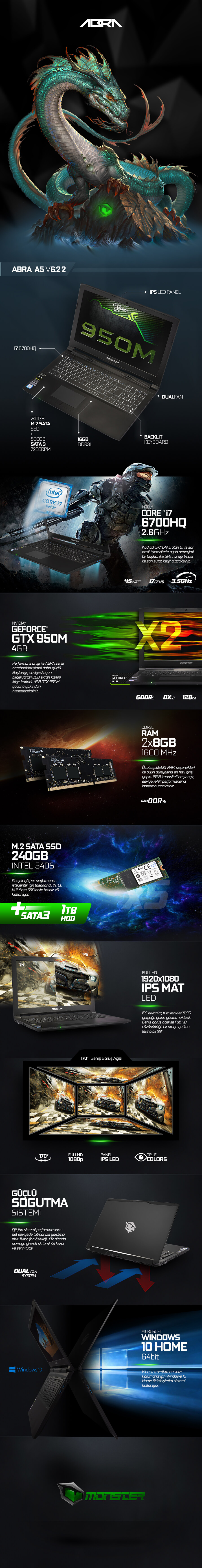 Abra A5 V6.2.2 15.6" Gaming Laptop | Monster Notebook